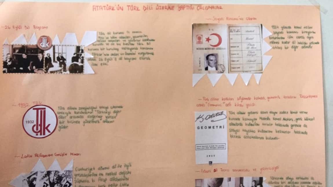 Ataturk'un Turk Dili Uzerine Yaptigi Calismalar - Necip Fazıl Ortaokulu Ataturk'un Turk Dili Uzerine Yaptigi Calismalar - Necip Fazıl Ortaokulu